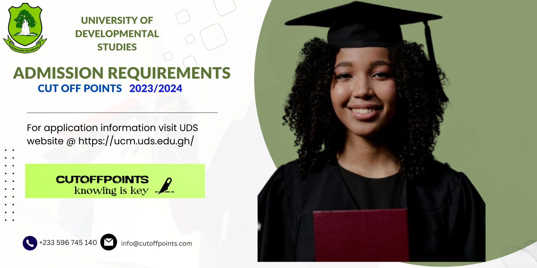 UDS CUT-OFF POINTS FOR THE 2023/2024 ACADEMIC YEAR - cutoffpoints.com
